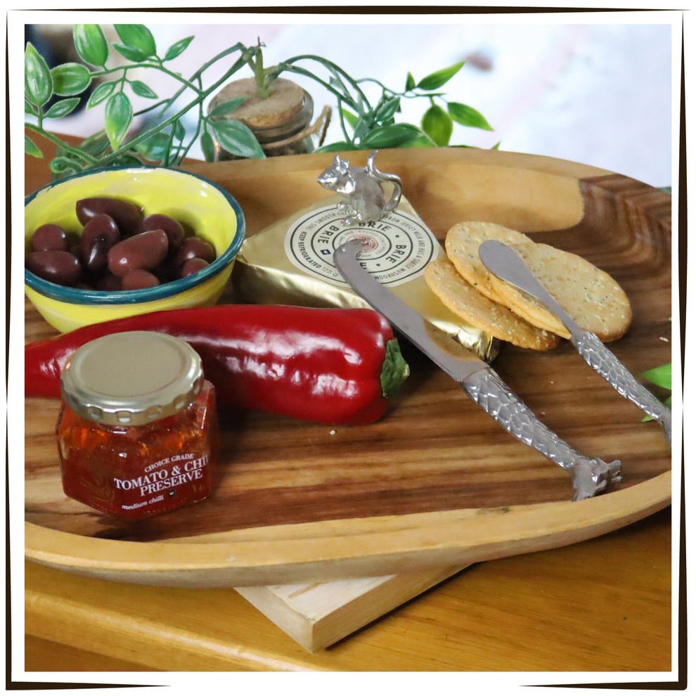 Pewter -Stunning Cheese and Pate Knife Combo - Giraffe – African Pewter